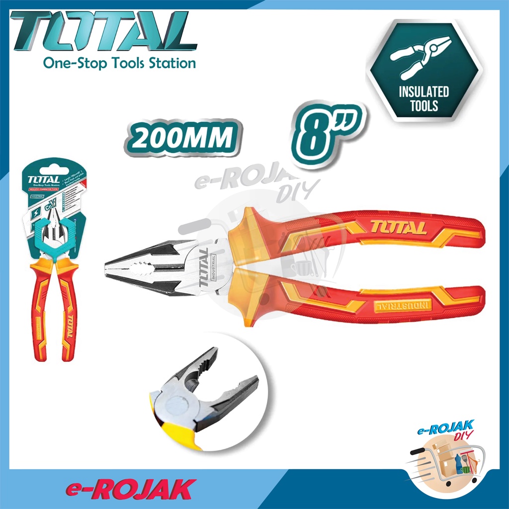 Total Insulated Combination Pliers 8" (200MM) 绝缘组合钳 | Shopee Malaysia