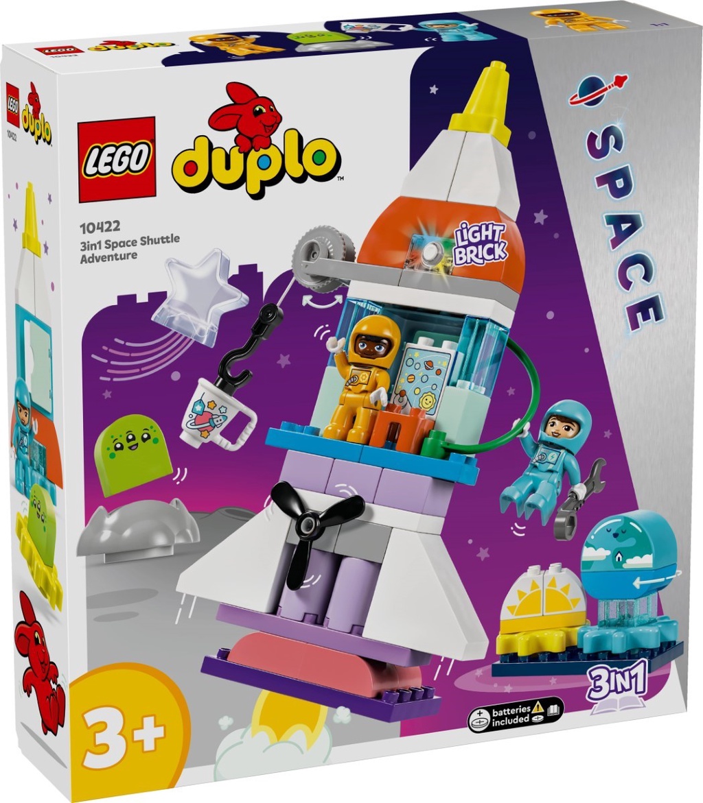 LEGO 10422 DUPLO 3in1 Space Shuttle Adventure Building Toy Set (58 ...