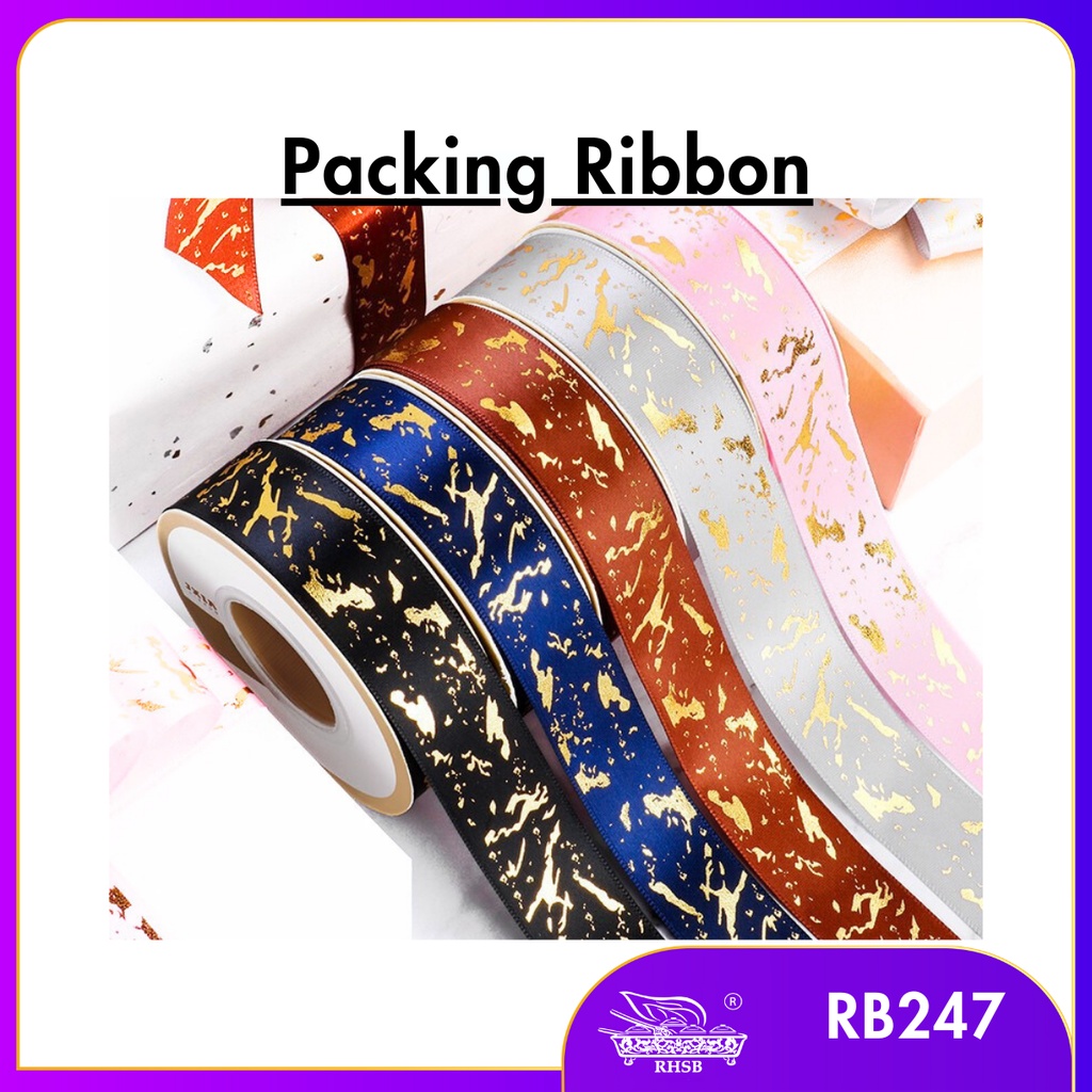 25YARDS x 2.5CM RIBBON / SATIN MARBLE / PACKAGING RIBBON / MARBLE ...