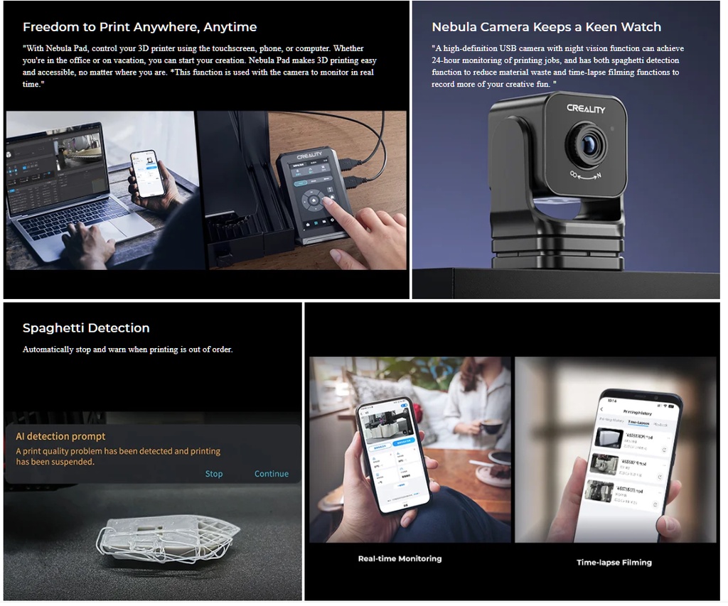 CREALITY Nebula Smart Kit, Touchscreen Camera Kit for Ender 3 Series ...