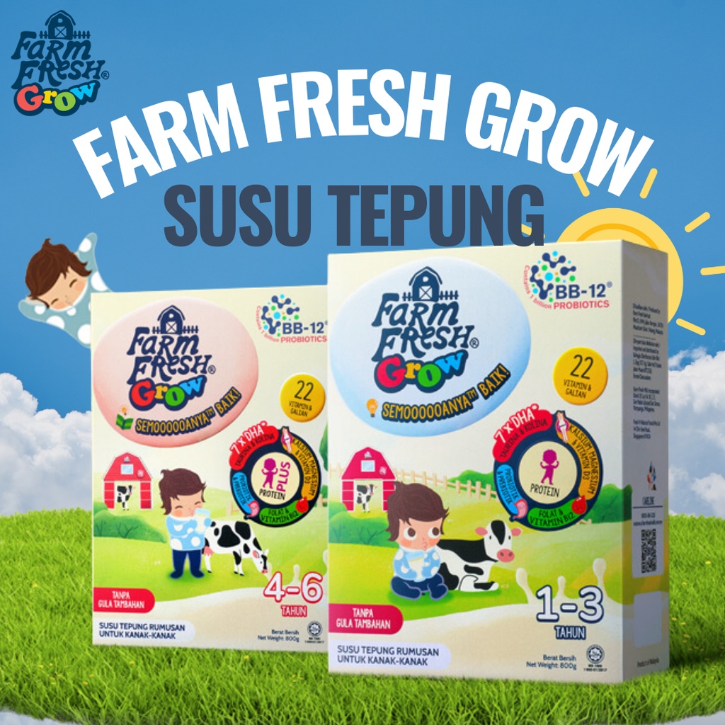 Farm Fresh Grow Milk Powder (300G/500G/800G) Susu Tepung | Shopee Malaysia