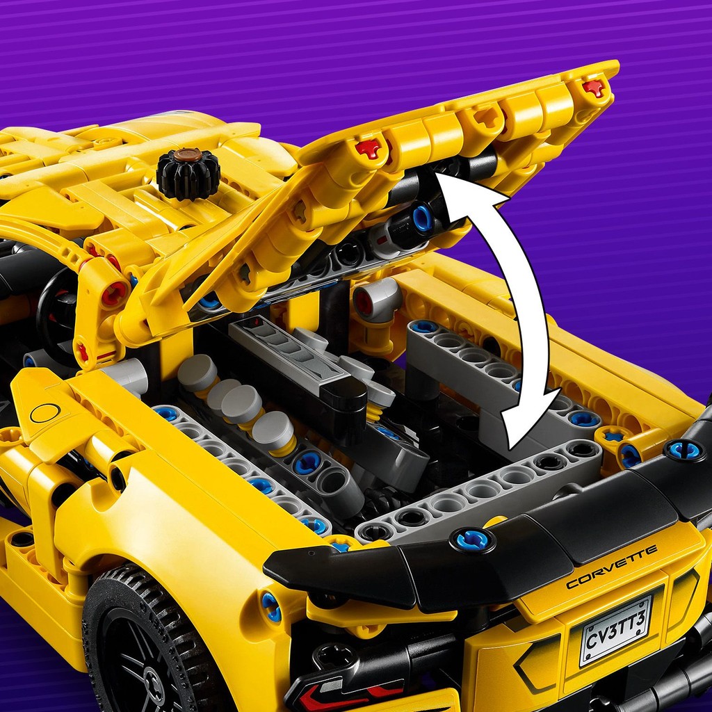 LEGO 42205 Technic Chevrolet Corvette Stingray Building Toy Set (732 ...
