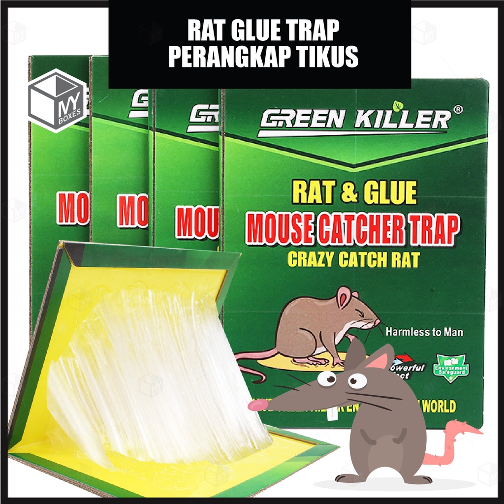 MYB Super Glue Mouse Trap Snake Bugs Rat Mice Catcher Board Foldable ...