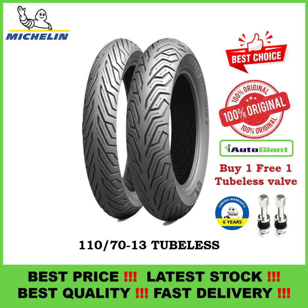 TAYAR SCOOTER MICHELIN CITY GRIP 2 YAMAHA NMAX, NVX,XMAX TUBELESS TYRE ...