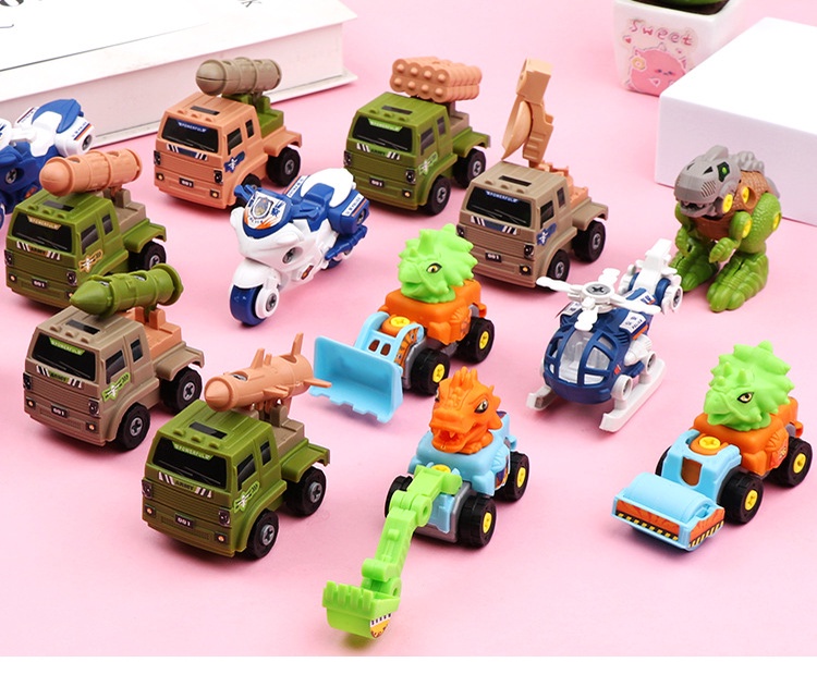 DIY Inertia Military Car Assembled Dinosaur Toy Interactive Buildable ...
