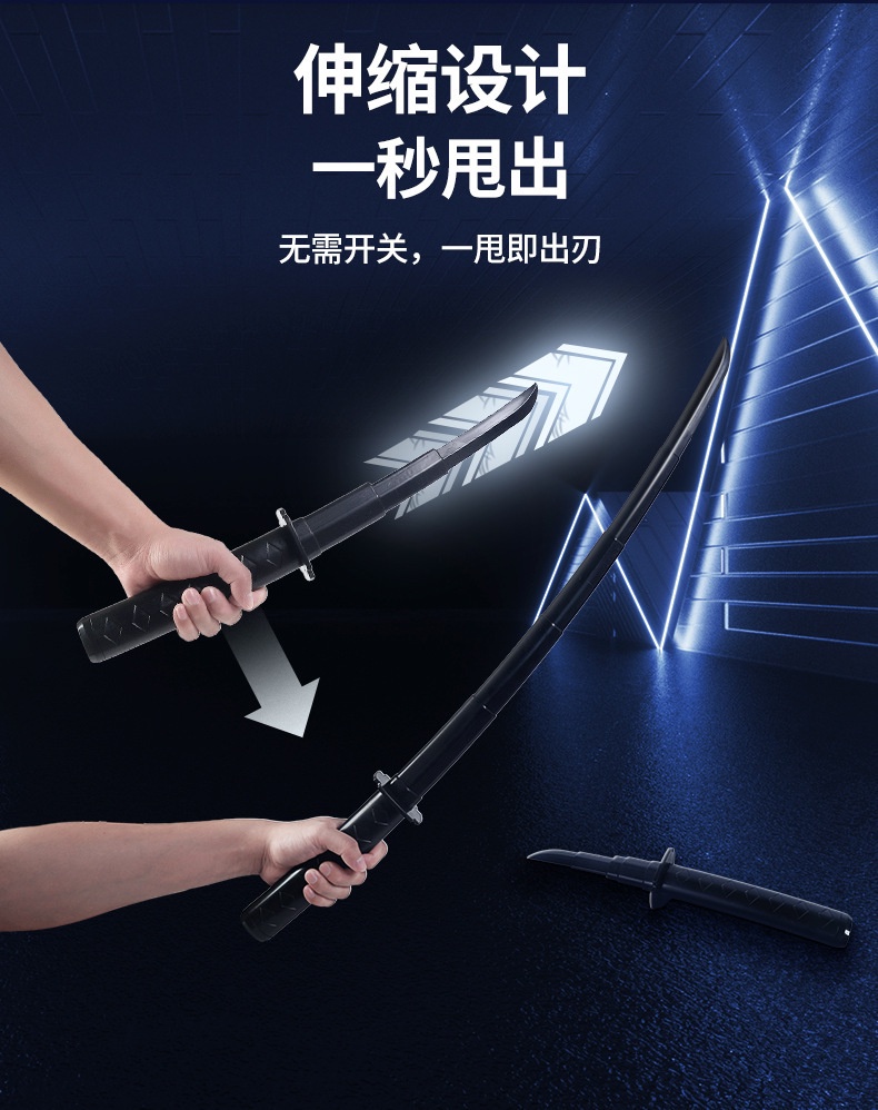 3D Samurai Long Knife Toy Stress Relief Round Edges Knife Funny Safe ...
