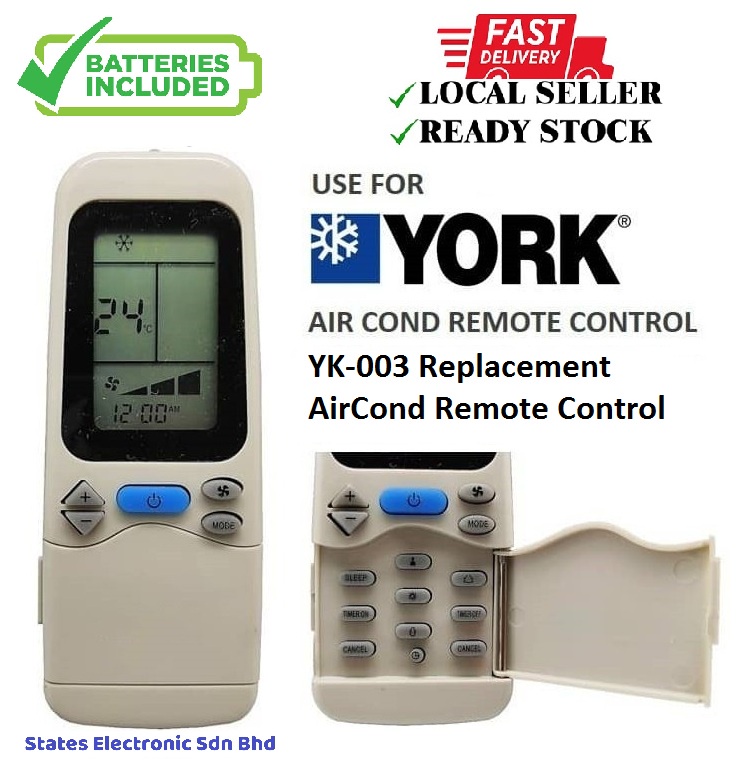 YORK YK-003 Replacement AirCond Remote Control for YORK Air-Conditioner | Shopee Malaysia