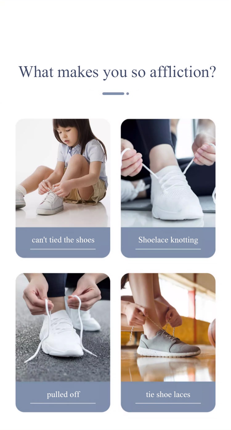 No-Tie Shoe Laces with Press Lock for Kids and Adults, 8mm Width, Easy ...