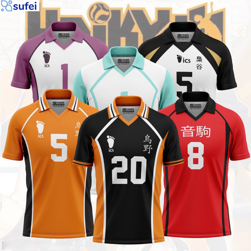 Jersey Haikyuu fullprint Anime Karasuno Desawa Kids custom Last Name ...