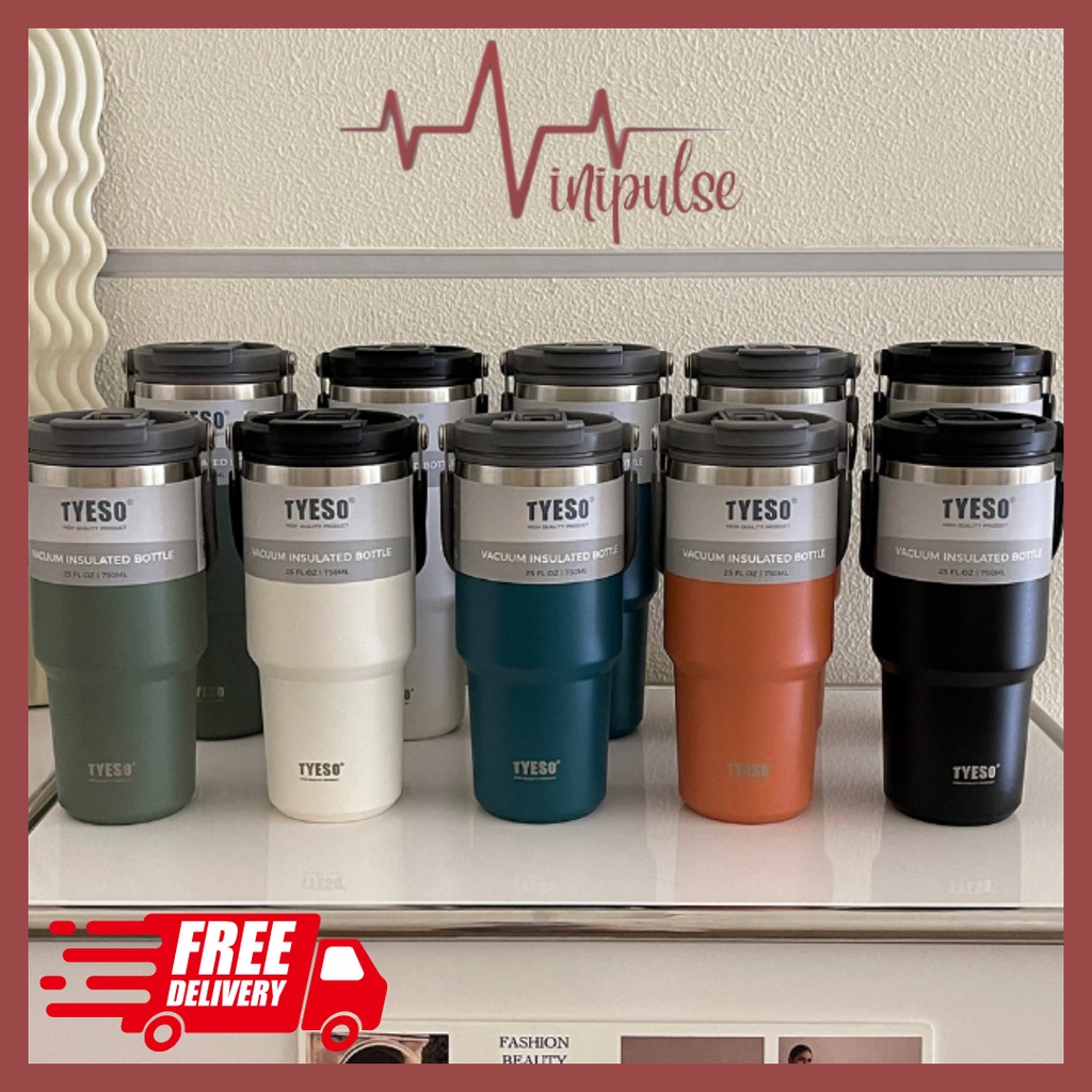 Tyeso 600ml/750ml/900ml/1200ml Tumbler Viral with Handle Thermos ...