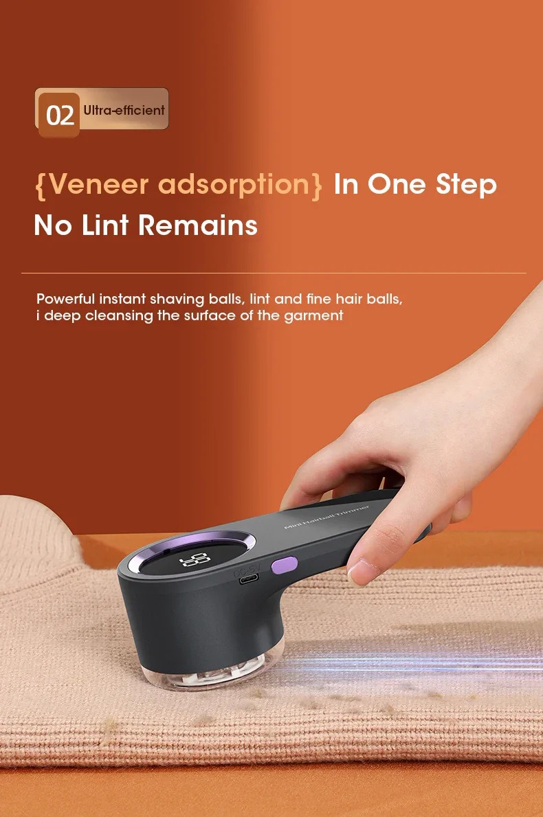 Lint Remover for Clothing LED Digital Electric Pellet Fluff Remover USB ...