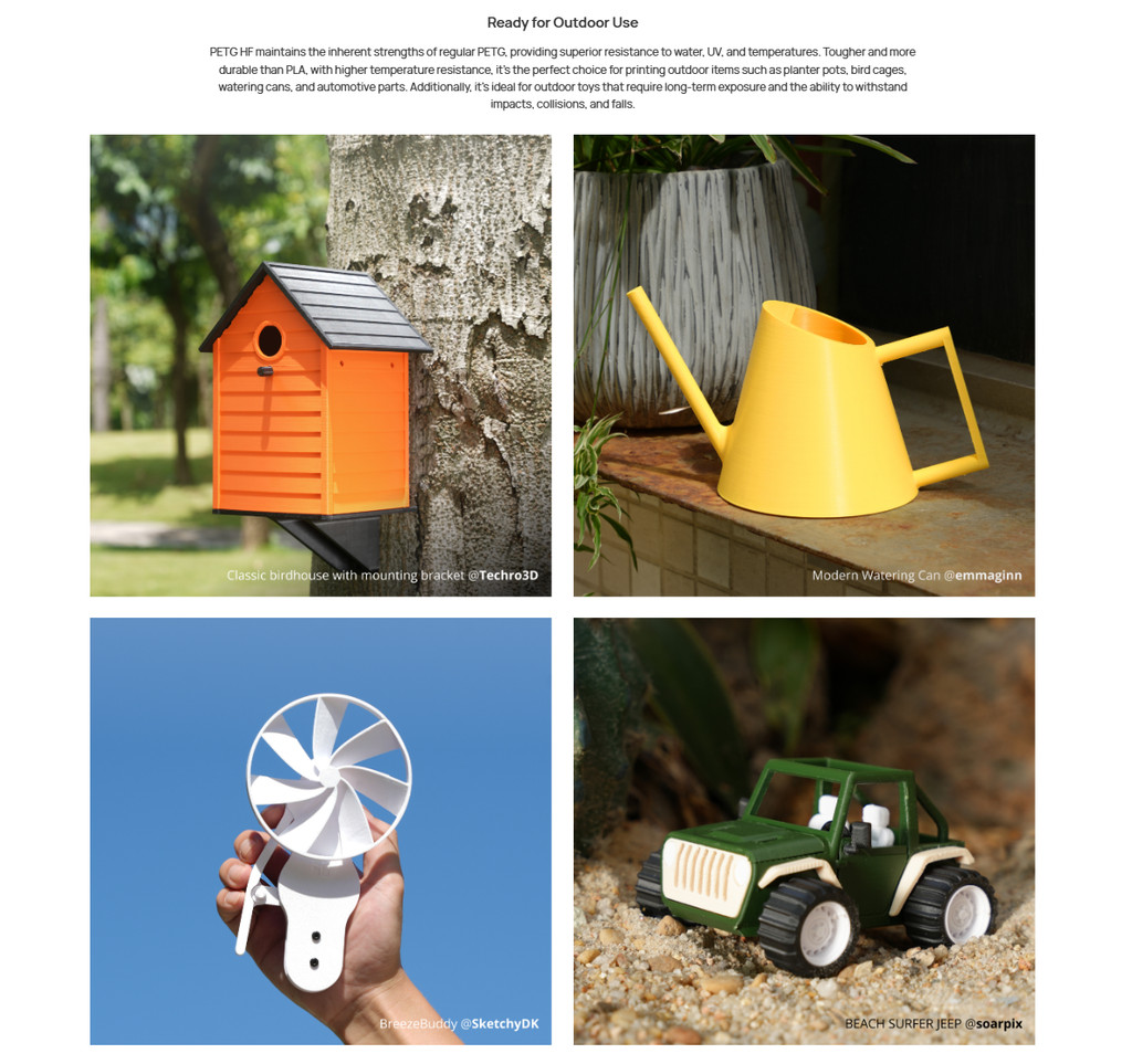 Bambu Lab PETG HF Filament 1KG 1.75mm Fast Printing PETG High Flow RFID ...