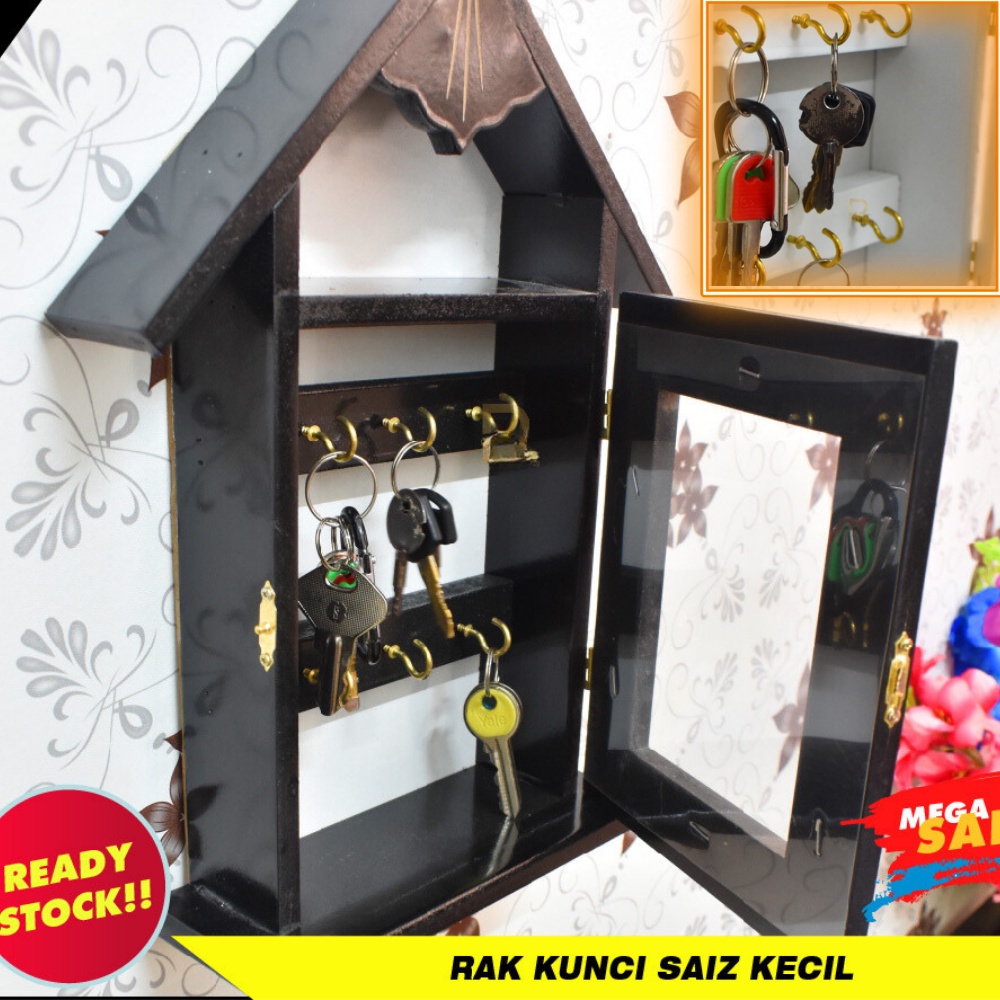 Rak Kunci + Ubat + Sangkut Baju + Surat Besar Kecil Hitam Putih NASUHA ...