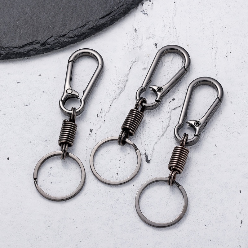 Zinc Alloy Spring Keychain/ Retro Spiral Retractable Belt Key Hook ...
