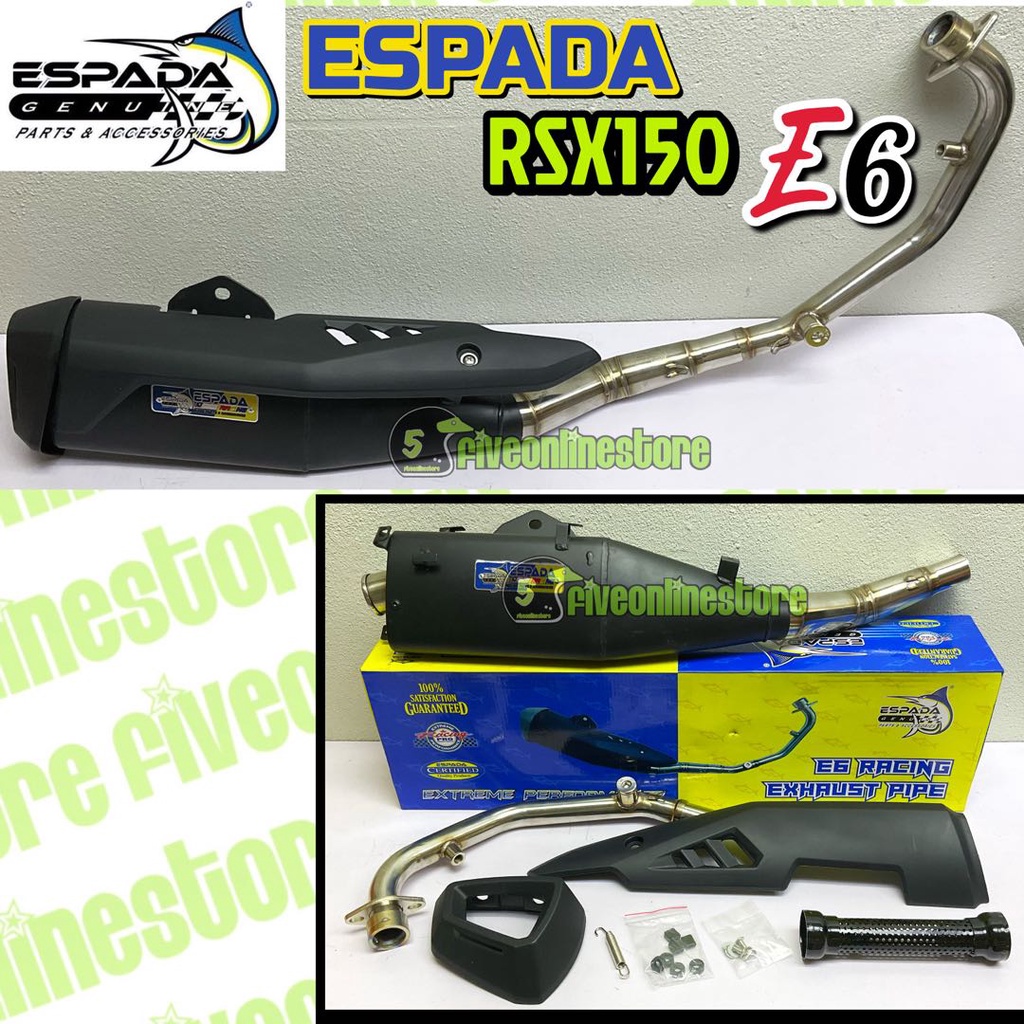 Exhaust Espada STD Cutting E4 E5 V5 E6 E7 BP1 BP2 LC135 Y15ZR Y16 RS150 RSX VF3i W125 NVX VARIO ...