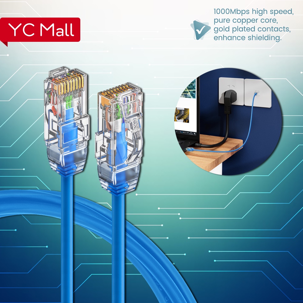 Panduit Cat6 1000Mbps UTP 24AWG Patch Cord Pure Copper Network Cable | Shopee Malaysia