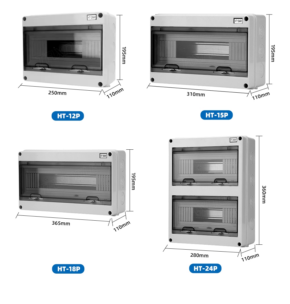 Outdoor Waterproof Electrical Distribution Box HT IP65 5 8 12 15 18 ...