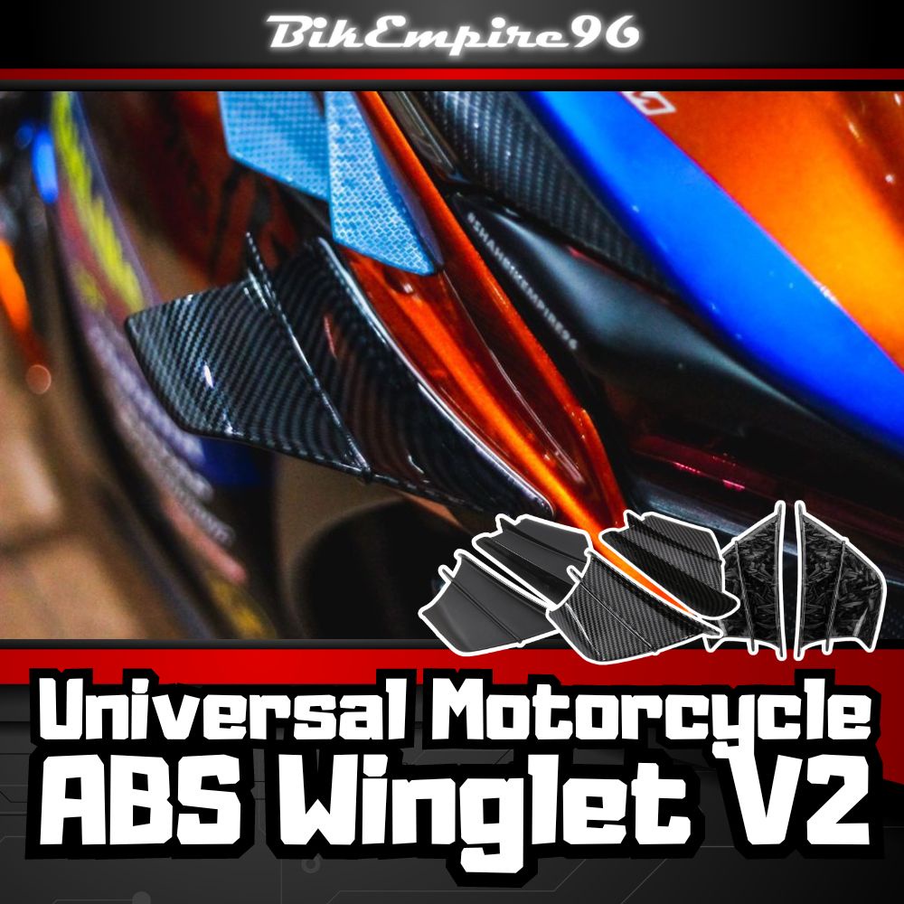Universal ABS Winglet V2 Motorcycle Aerodynamic Wing Kit Fairing ...