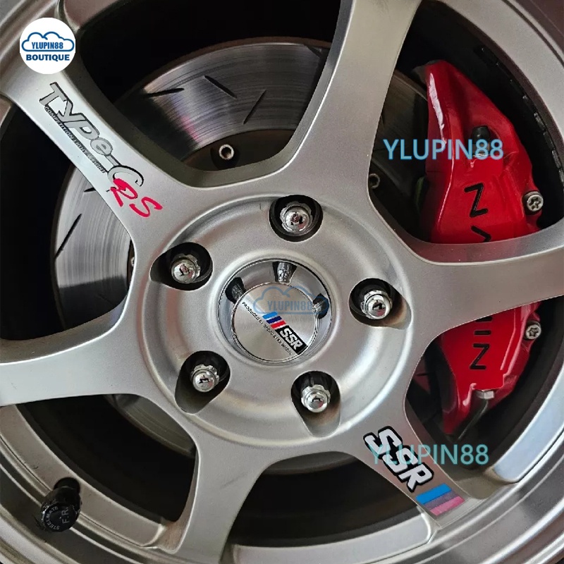 4pcs SSR Center Cap 60mm 64mm 68mm Car Wheel Hub Cover Sport Rim Cap ...