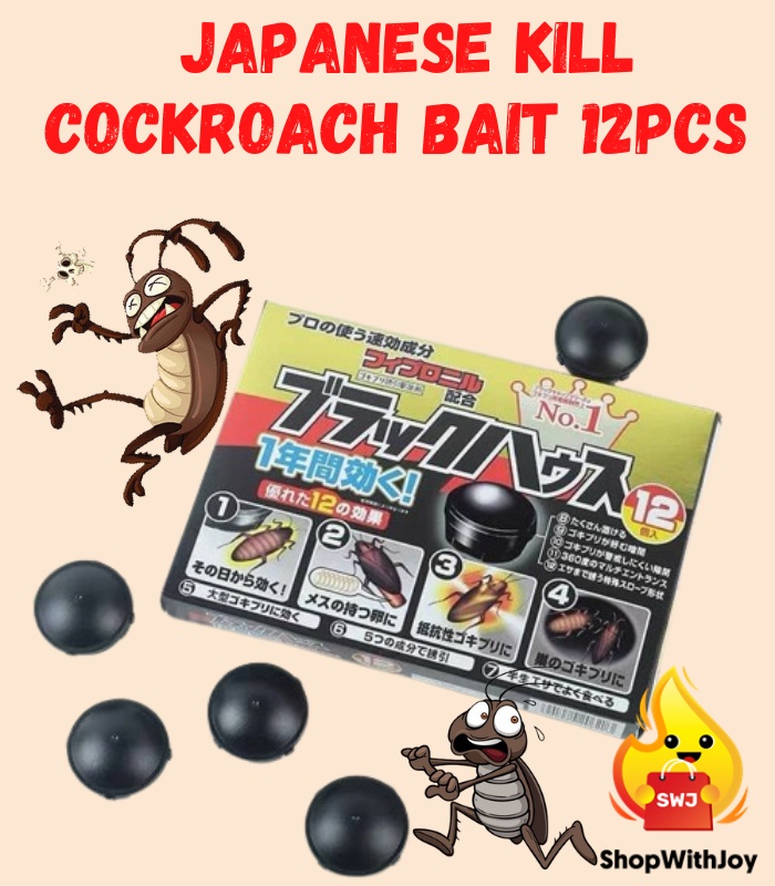 【ShopWithJoy】12pcs Japanese Kill Cockroach Medicine Cockroach Catch ...