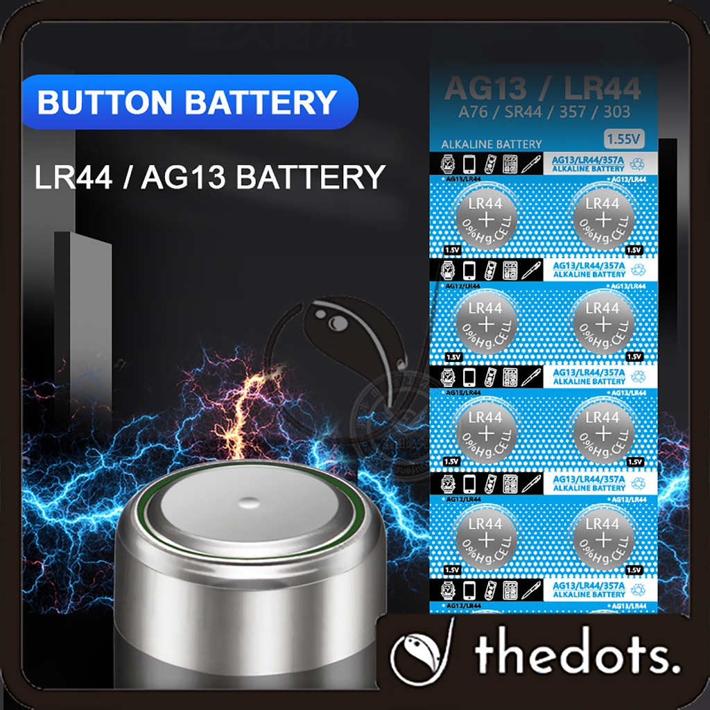 (1PC) LR44 AG13 Alkaline Button Battery 1.55V Lithium Cell Coin ...