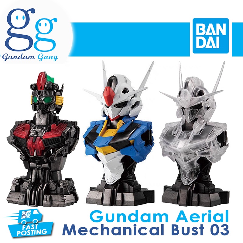 Gashapon Gundam Aerial Mechanical Bust 03 | Shopee Malaysia