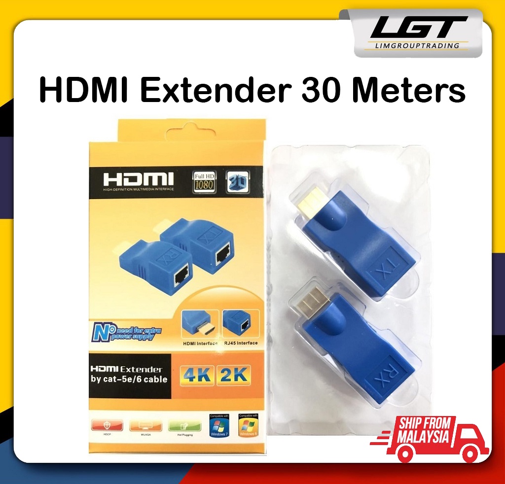 LGT HDMI Extender 30 Meters To HD Network RJ45 Amplification ...