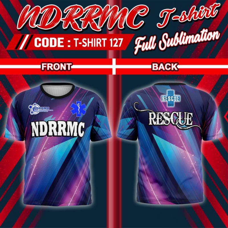 NDRRMC NEW RESCUE T shirt Full sublimation scar | Shopee Malaysia