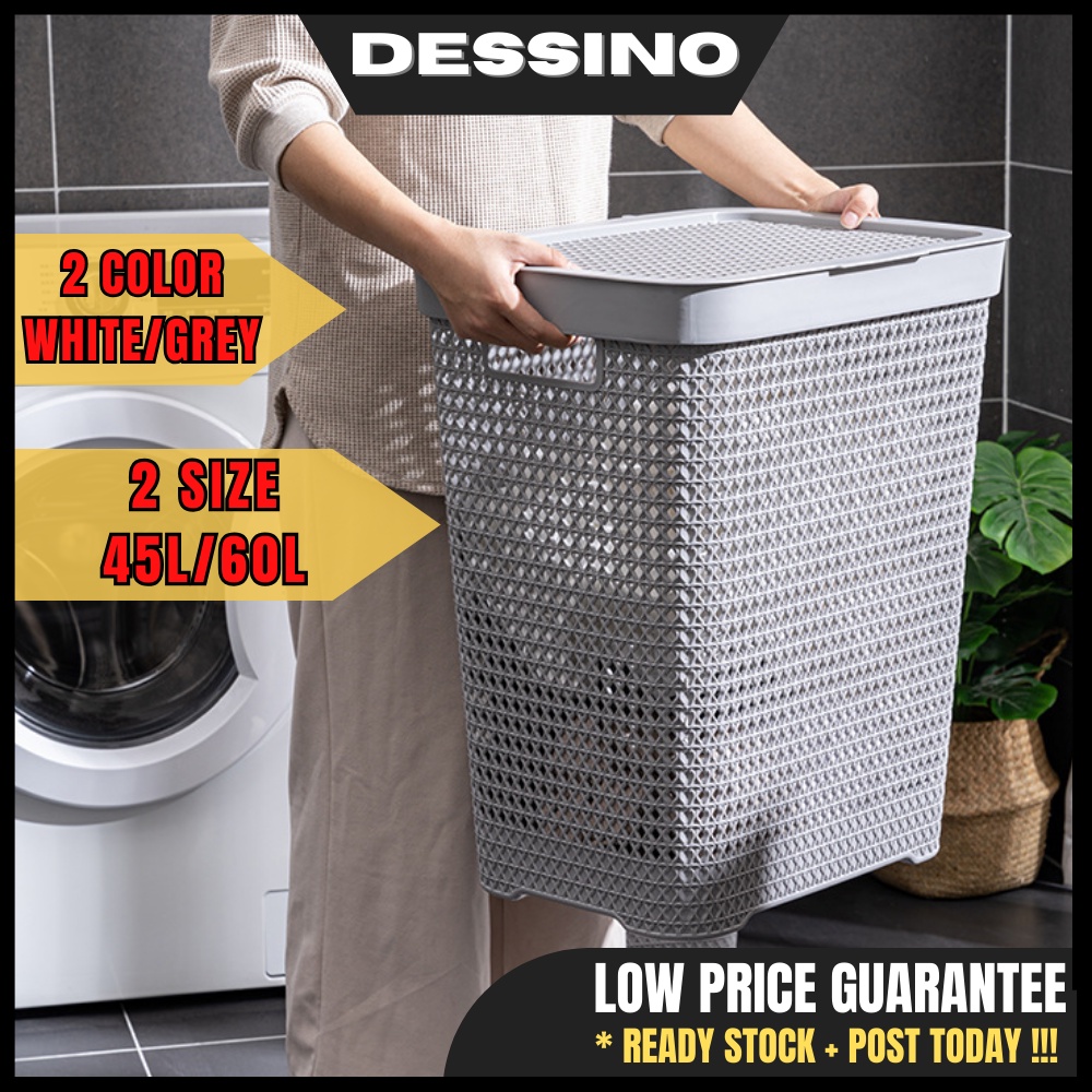 DESSINO 45L/60L Japanese Style Dirty Clothes Basket Laundry Basket ...