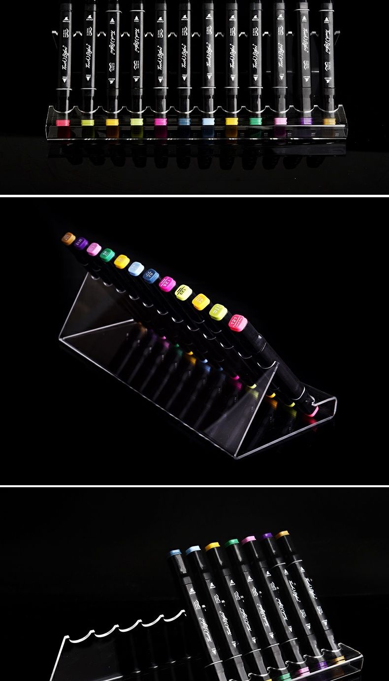 Hairpin Acrylic Pen Holder Display Stand Eyebrow Pencil Storage Ball ...