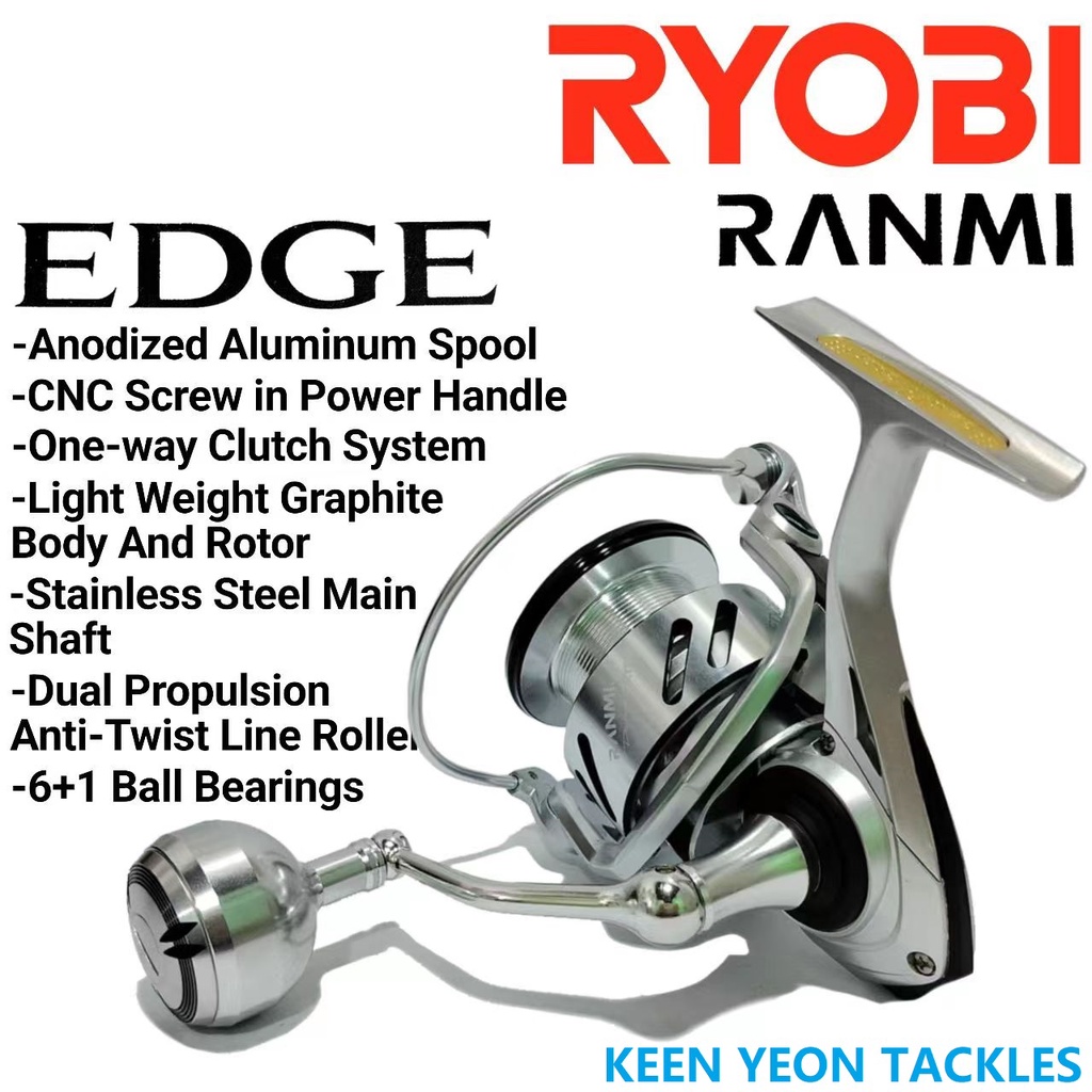 RYOBI RANMI EDGE SPINNING FISHING REEL | Shopee Malaysia