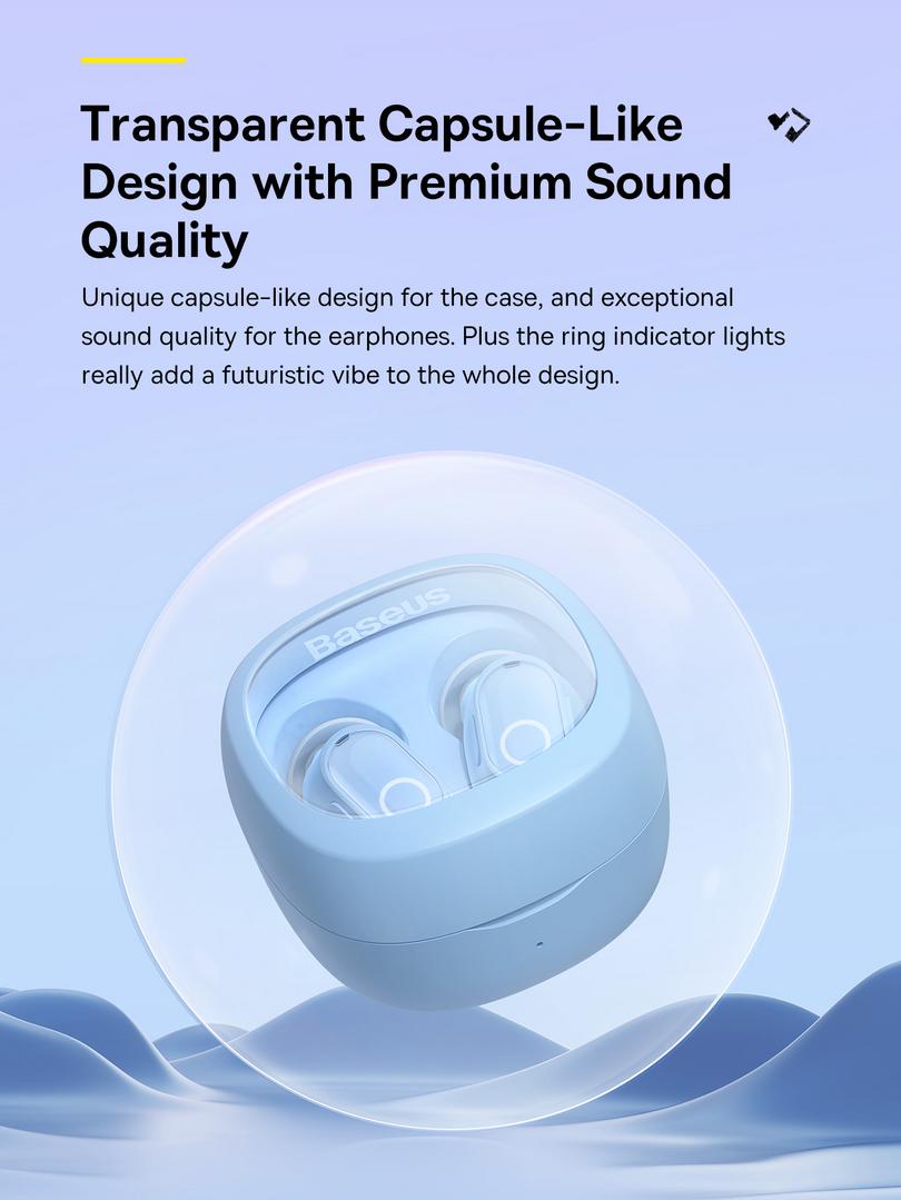 Baseus WM02 TWS Bluetooth Wireless Earphones with Transparent Earphone ...