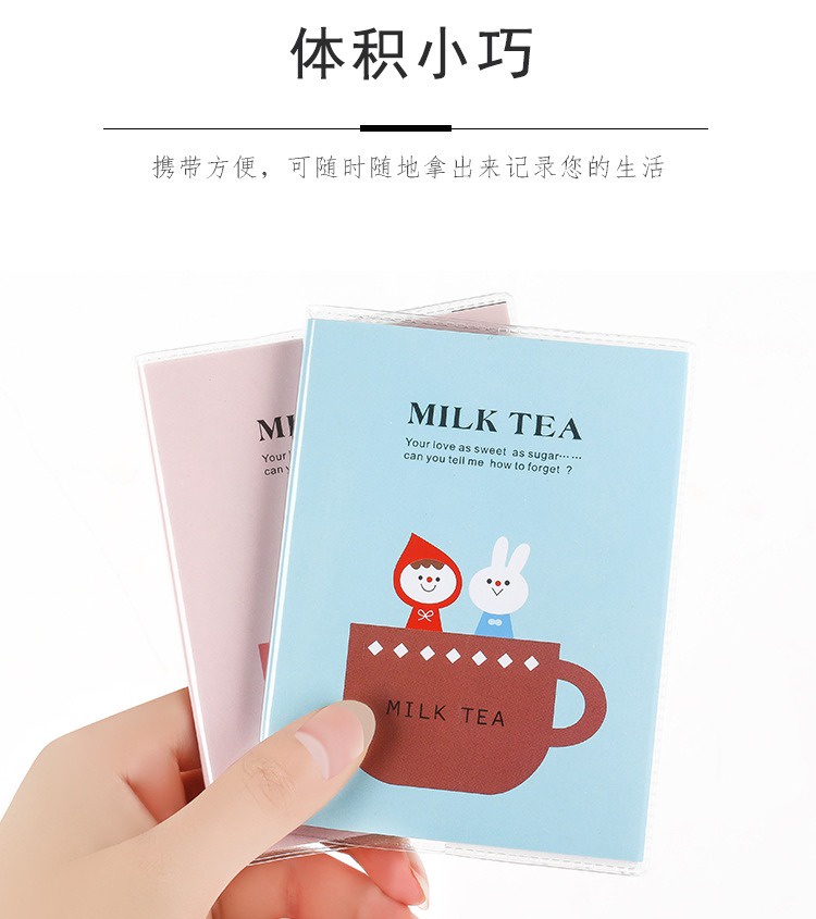 WG-10315 Milk Tea Book Kartun Cute Mini Memo Pad Notebook Poket Buku ...