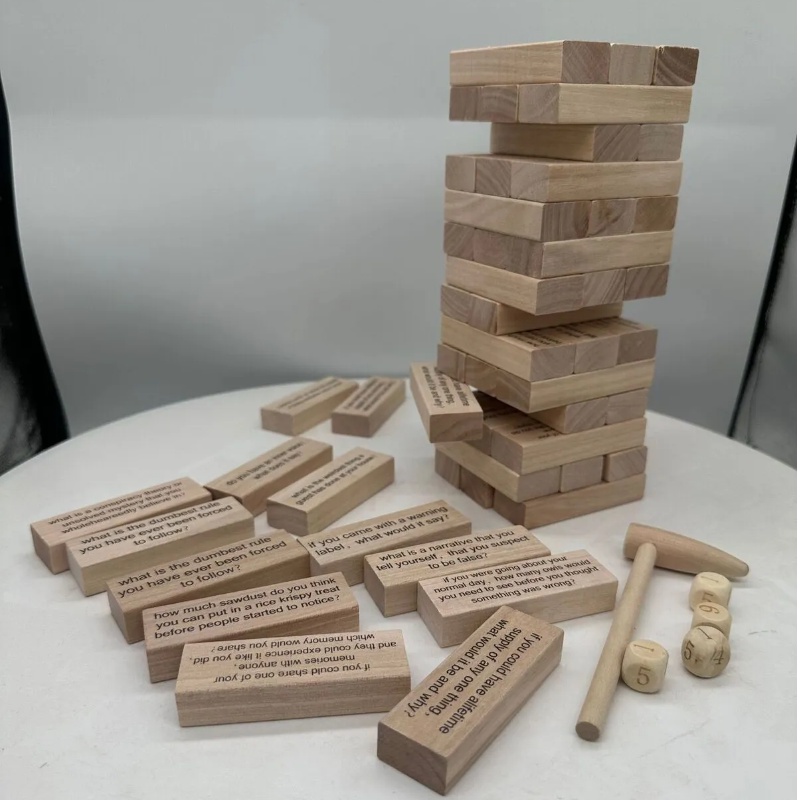 Adult Wooden Icebreaker Stacking Game Fun And Educational Puzzle For ...