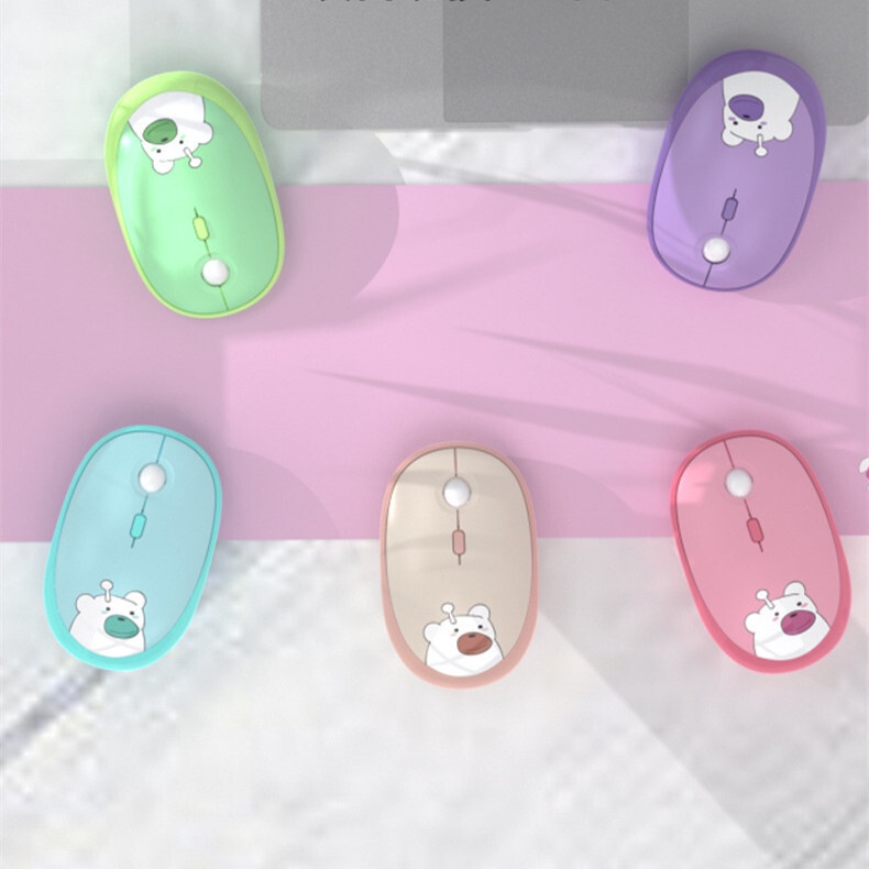MOFII 2.4GHz Wireless Mouse Silent Girl Cute Hello Bear Kobo Universal ...