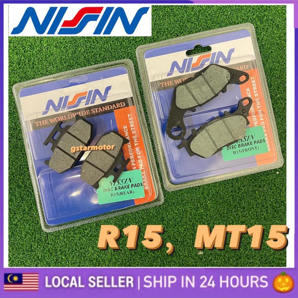 Yamaha R15 MT15 Front Rear Disc Brake Pad Depan Belakang Pad YZF R15 MT 15 (NISSIN) Break ...