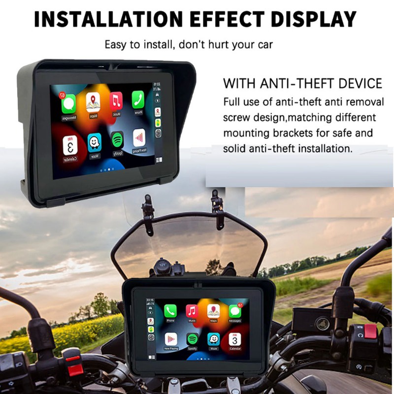 Evean Portable 5 Inch Waterproof Motorcycle GPS Navigation With Touch ...