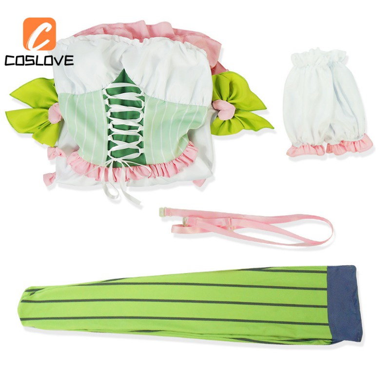 Demon Slayer Kanroji Mitsuri Fan Made Style Dress Cosplay Full Set ...