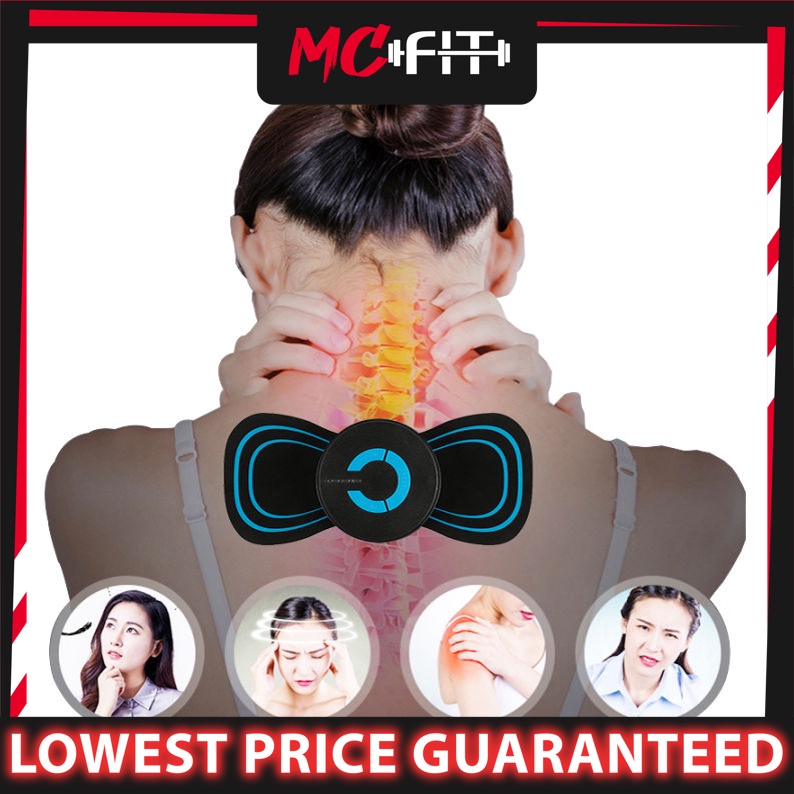 MCFIT EMS Cervical Massage Stickers USB Rechargeable Stimulator Neck ...