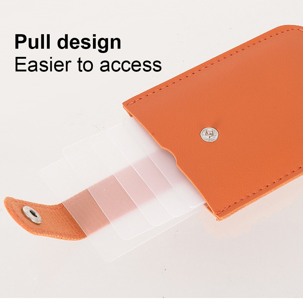 4 Slot Portable Pull-Out Multi Cards Holder Wallet PU Leather Card Slot ...