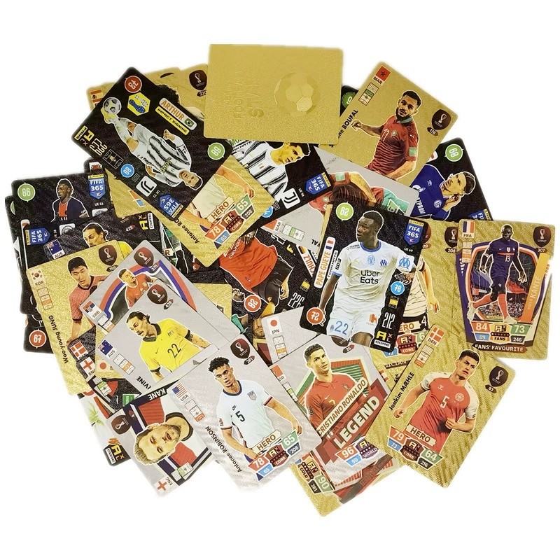 54PCS Football COD Stars Gold Card Premier League LLORIS RONALDO KANTE ...