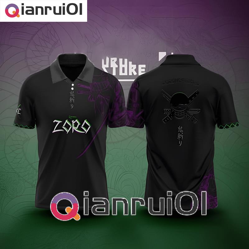 NEW 2023 ONE PIECE Gear 5 Jersey Microfiber ZORO JERSEY COLLAR ANIME ...