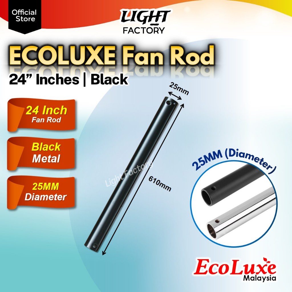 Original ECOLUXE Fan Rod Ceiling Fan Pipe Down Rod Ceiling Fan for ...