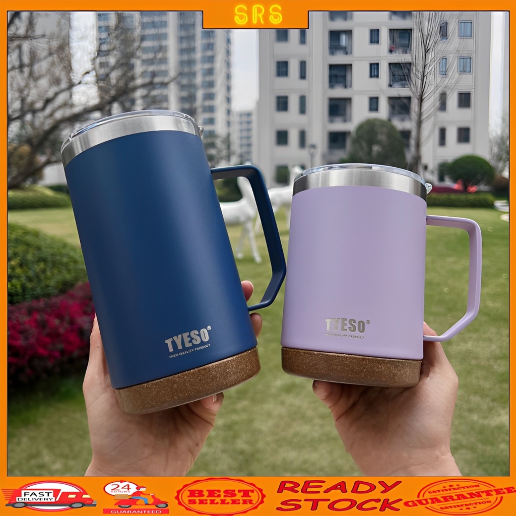Tyeso Thermal Cup Coffee Mug With Handle Grip 530ml/710ml Insulated Flask Vacuum Tumbler ...