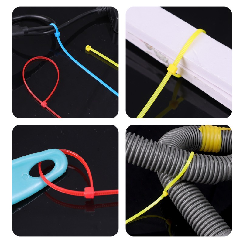 100Pcs Plastic Loop Ties Markers Cable Tag Wire Organizer / Anti-slip ...