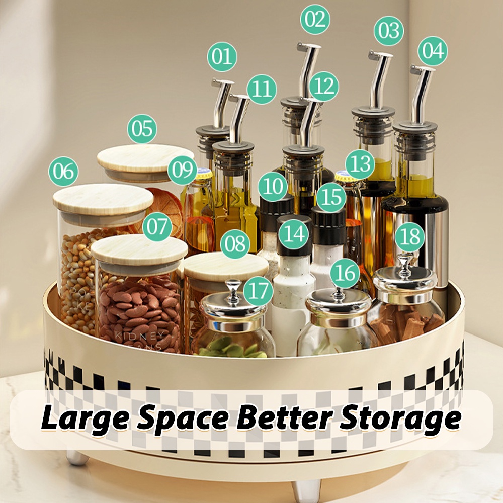 Borong365 Rotatable 360° Storage Tray Bekas Penyimpanan Berpusing ...