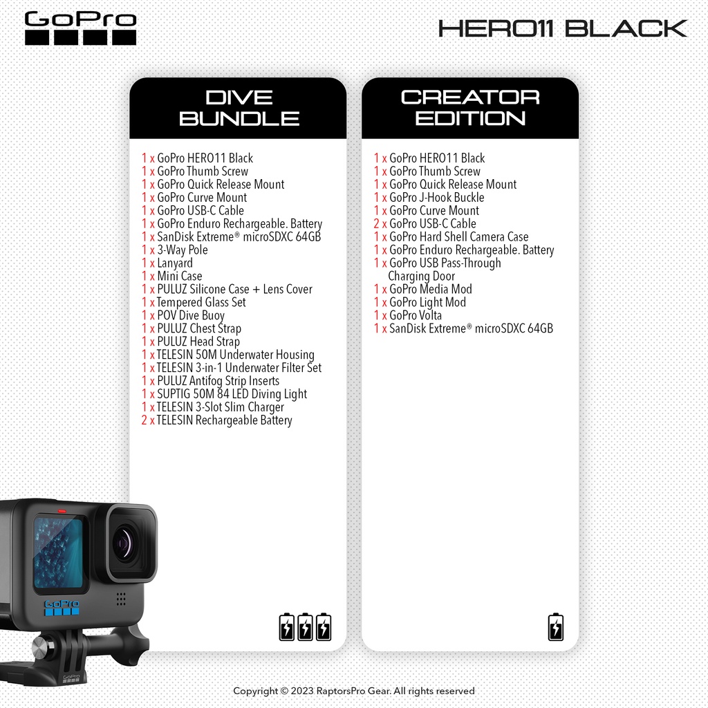 [READY STOCK] - GoPro HERO11 / HERO 11 Black 5.3K60 Video 27MP Photos ...