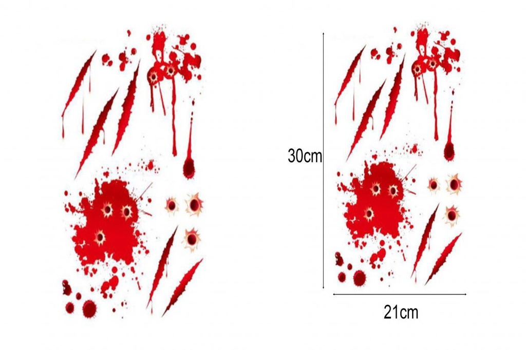 [FM] Fade-resistant Car Sticker Car Sticker Spooky Halloween Red Blood ...