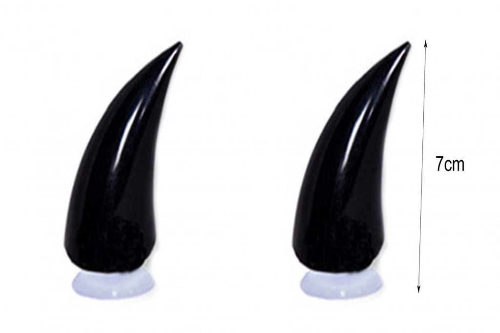 [Ma] Helmet Horns Waterproof Double-sided Adhesive Rubber Cute Helmet Devil Horns for Helmet ...