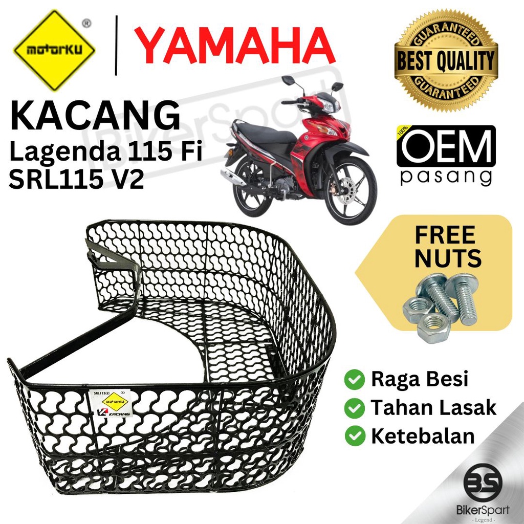 MOTORKU Bakul Raga KACANG YAMAHA Lagenda 115 Fi SRL 115 V2 Besi Tebal Iron Basket Firm High ...